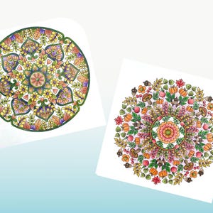 Mandala Colouring Pages: Cozy Fall Mandalas - Etsy