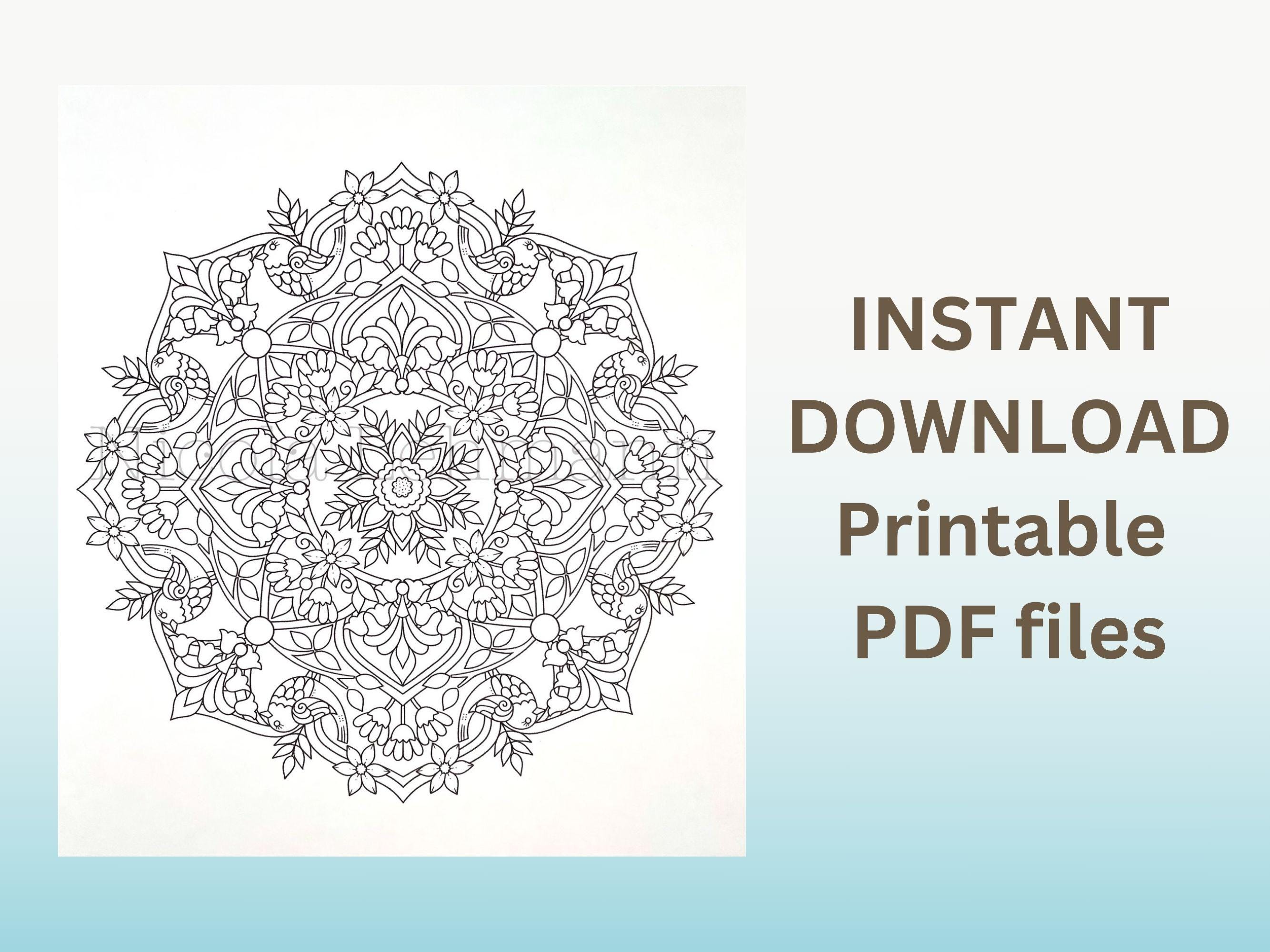 Mandala Colouring Pages: Cozy Fall Mandalas - Etsy