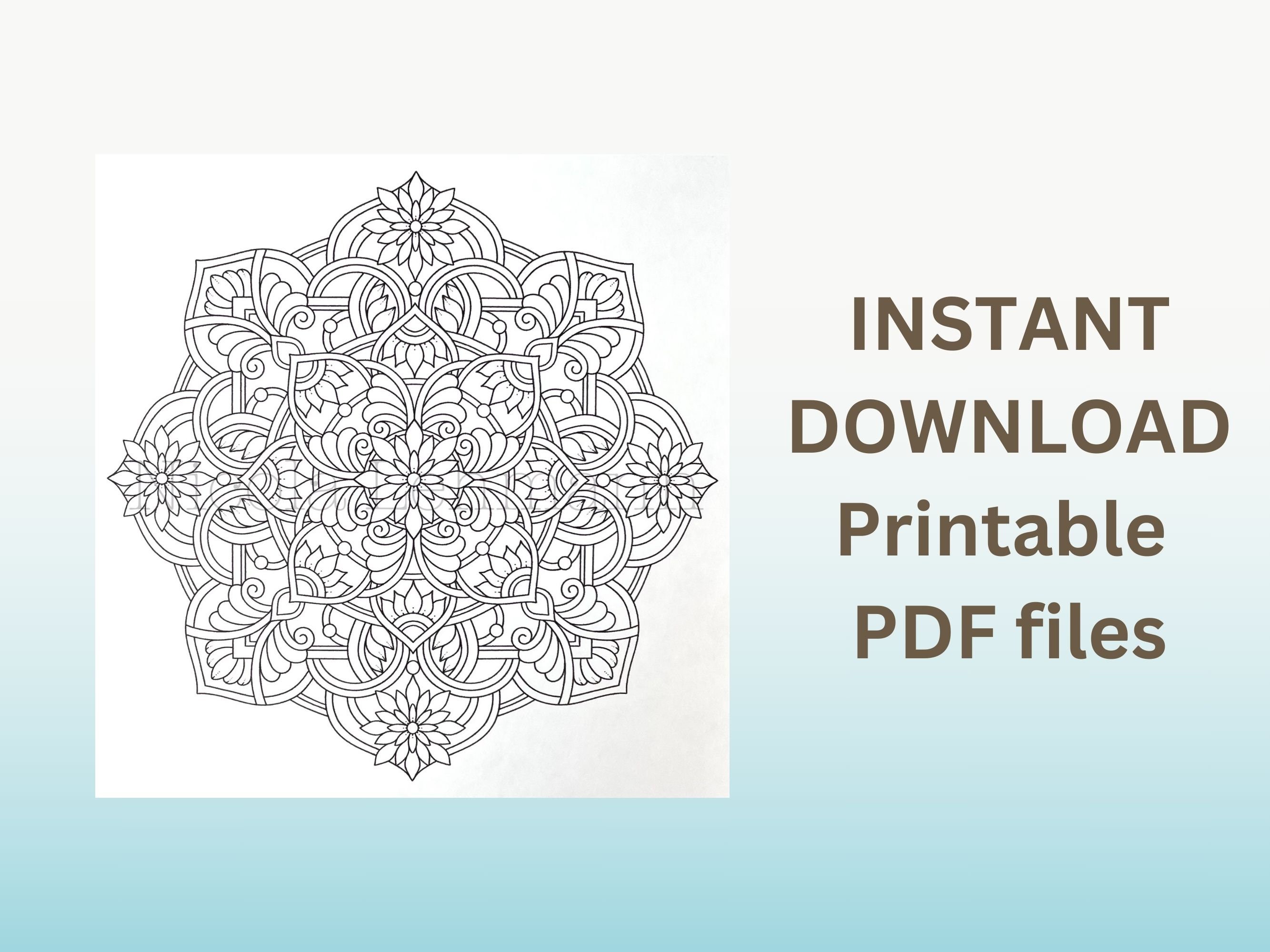 Mandala Colouring Pages: Feel Good Mandalas - Etsy