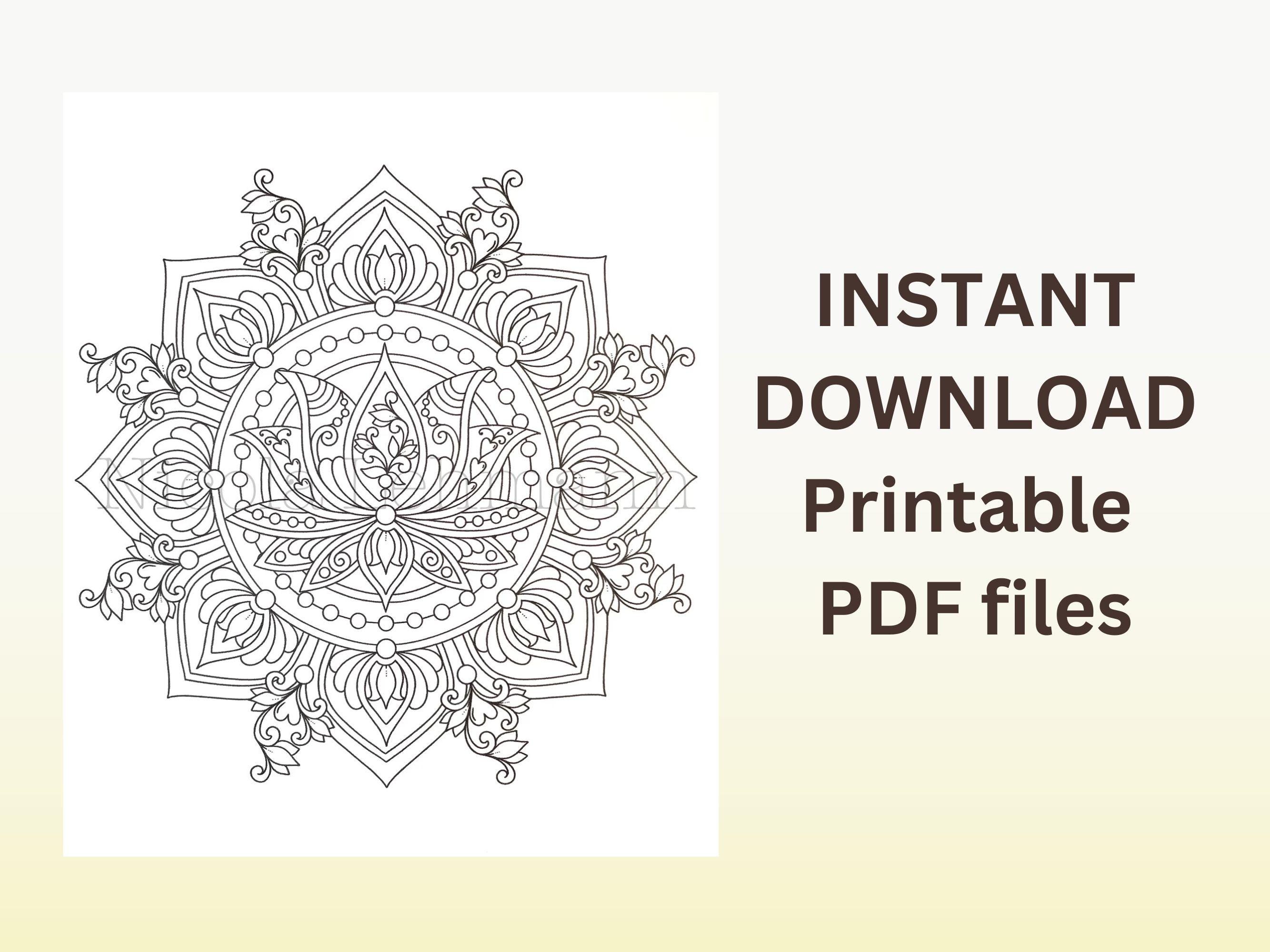 Mandala Colouring Pages: Peaceful Mandalas - Etsy
