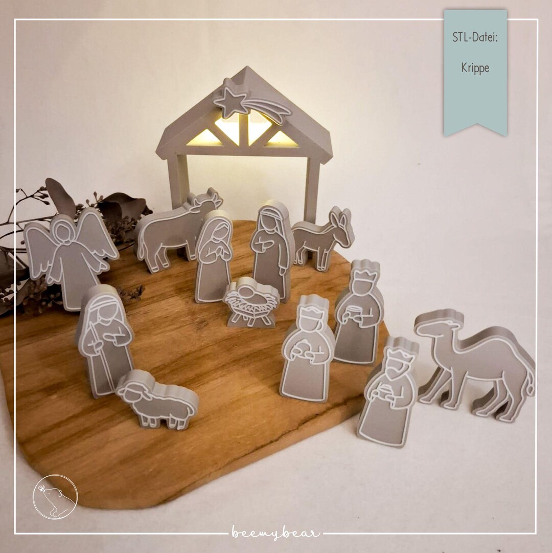 STL File Nativity Scene - Etsy