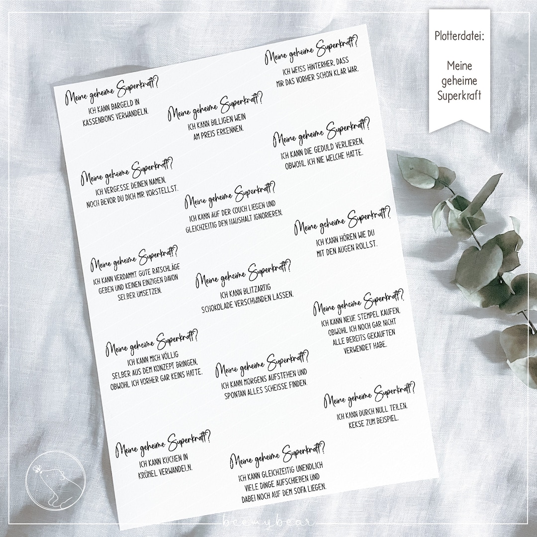 Plotter File My Secret Superpower - Etsy