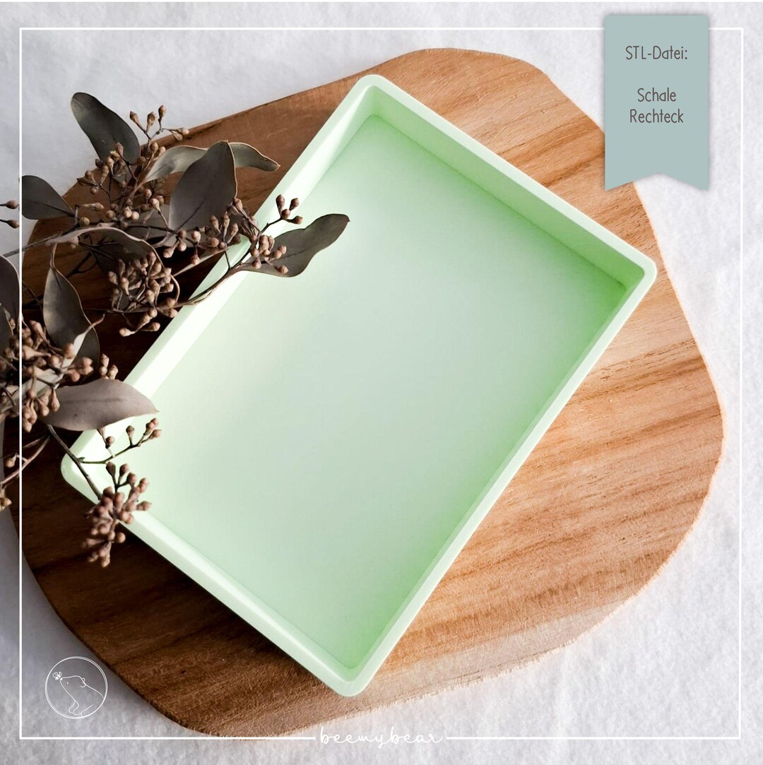 STL FILE Bowl Rectangle - Etsy