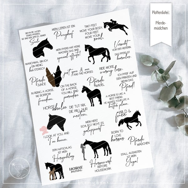 Plotterdatei pferdemädchen - Etsy.de