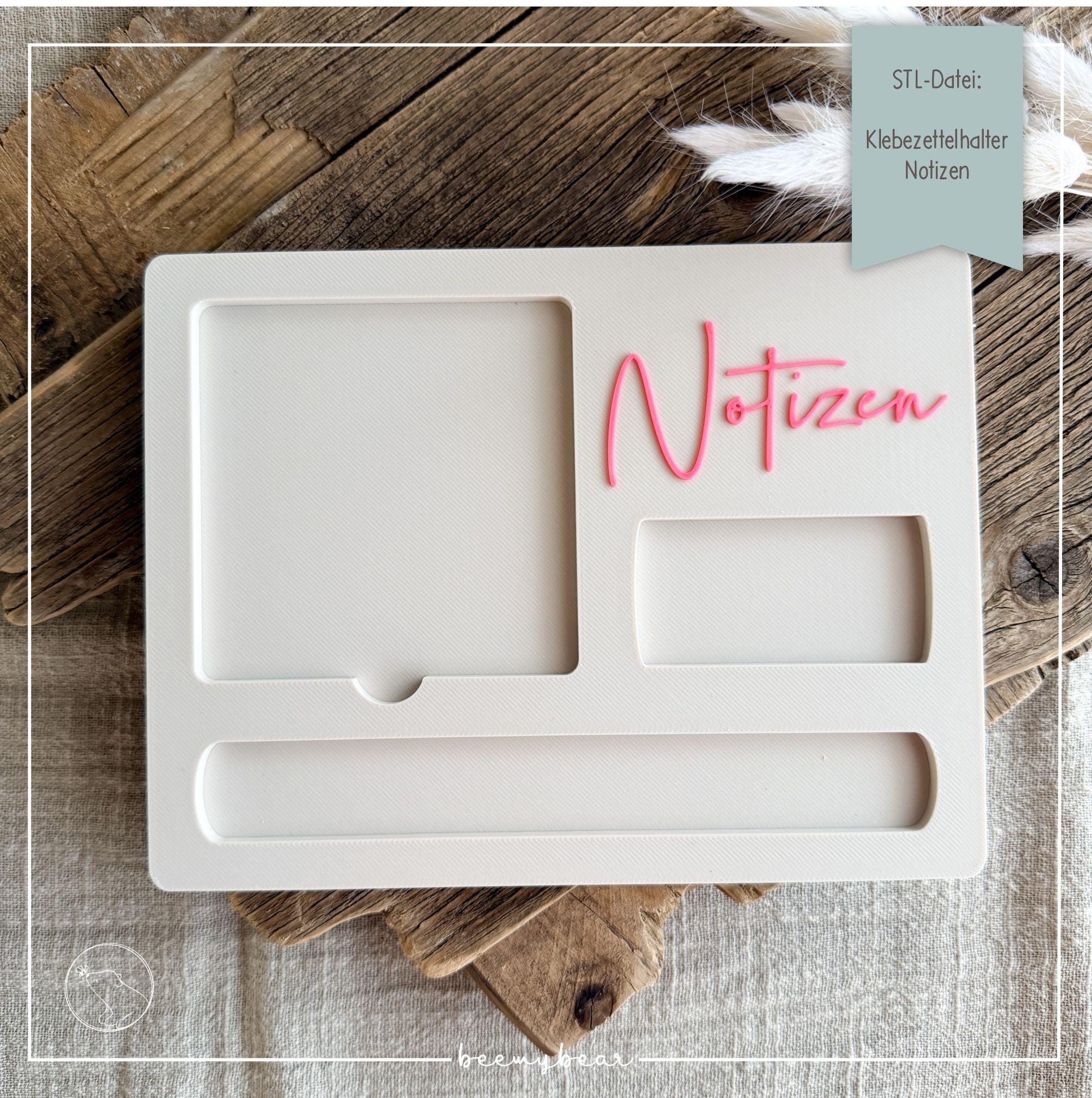 STL FILE Sticky Note Holder Notes - Etsy