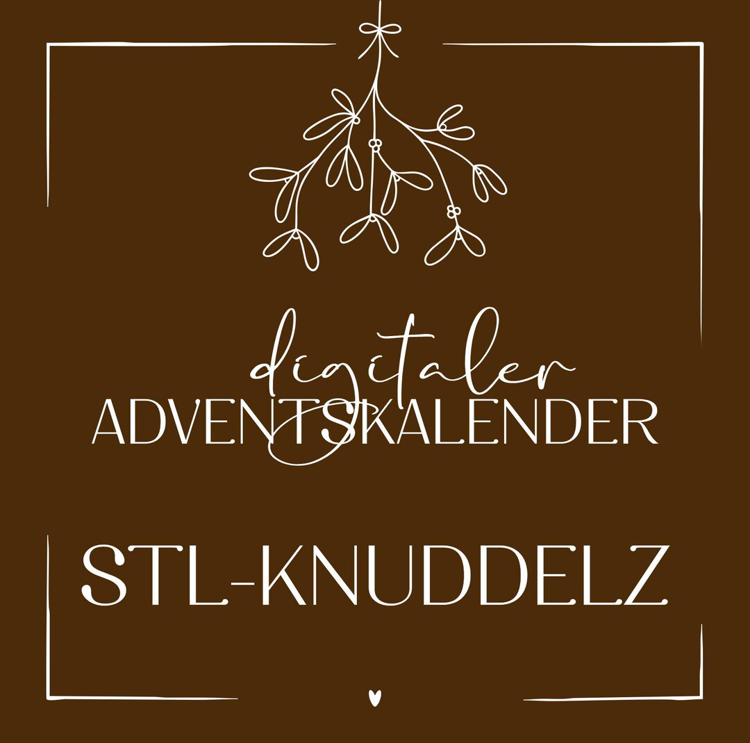 ADVENT CALENDAR Stl-knuddelz - Etsy