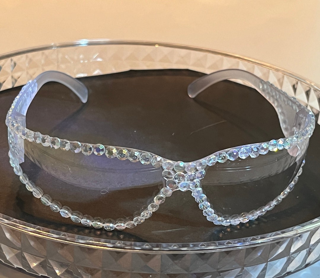 Transparent Blinged Safety Glasses Embellished With Clear Rhinestones ...