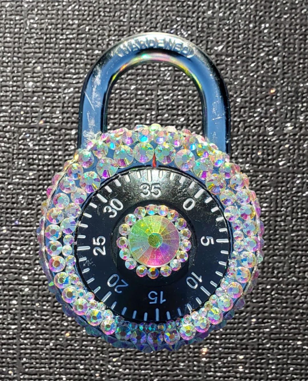 Bling Rhinestone Combination Padlock: Glam Gym Lock - Etsy