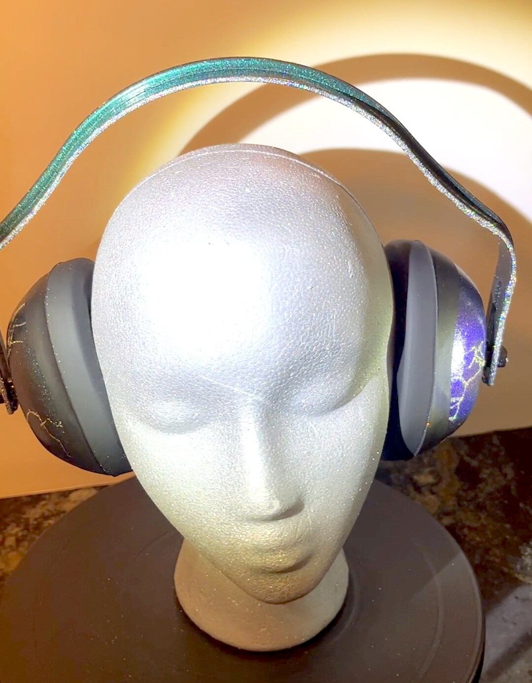 Hearing Protection Ear Muffs Multi-chrome Color Shifting Hand Painted ...