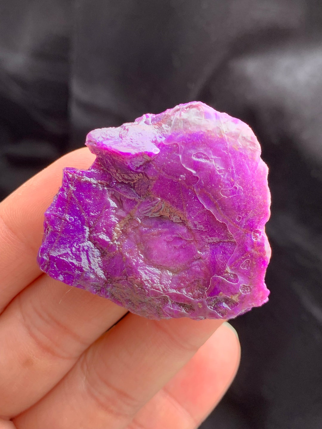 5A Grade Gel Sugilite Noble Purple Rough Stone , Natural Gemstone Rare ...