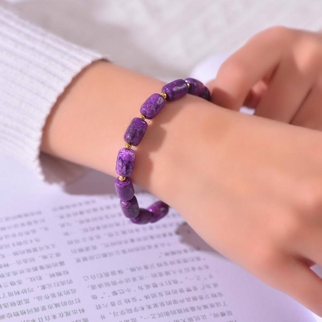 Purple Transit Beads, Purple Sugilite Jujube Beads Bracelets, Noble ...