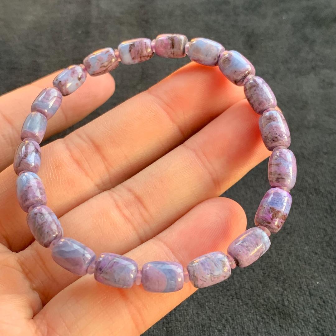 Star Blue Sugilite Bracelet, 6mm Transit Beads, High Quality Blue ...