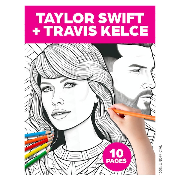 Swift Kelce Coloring - Etsy