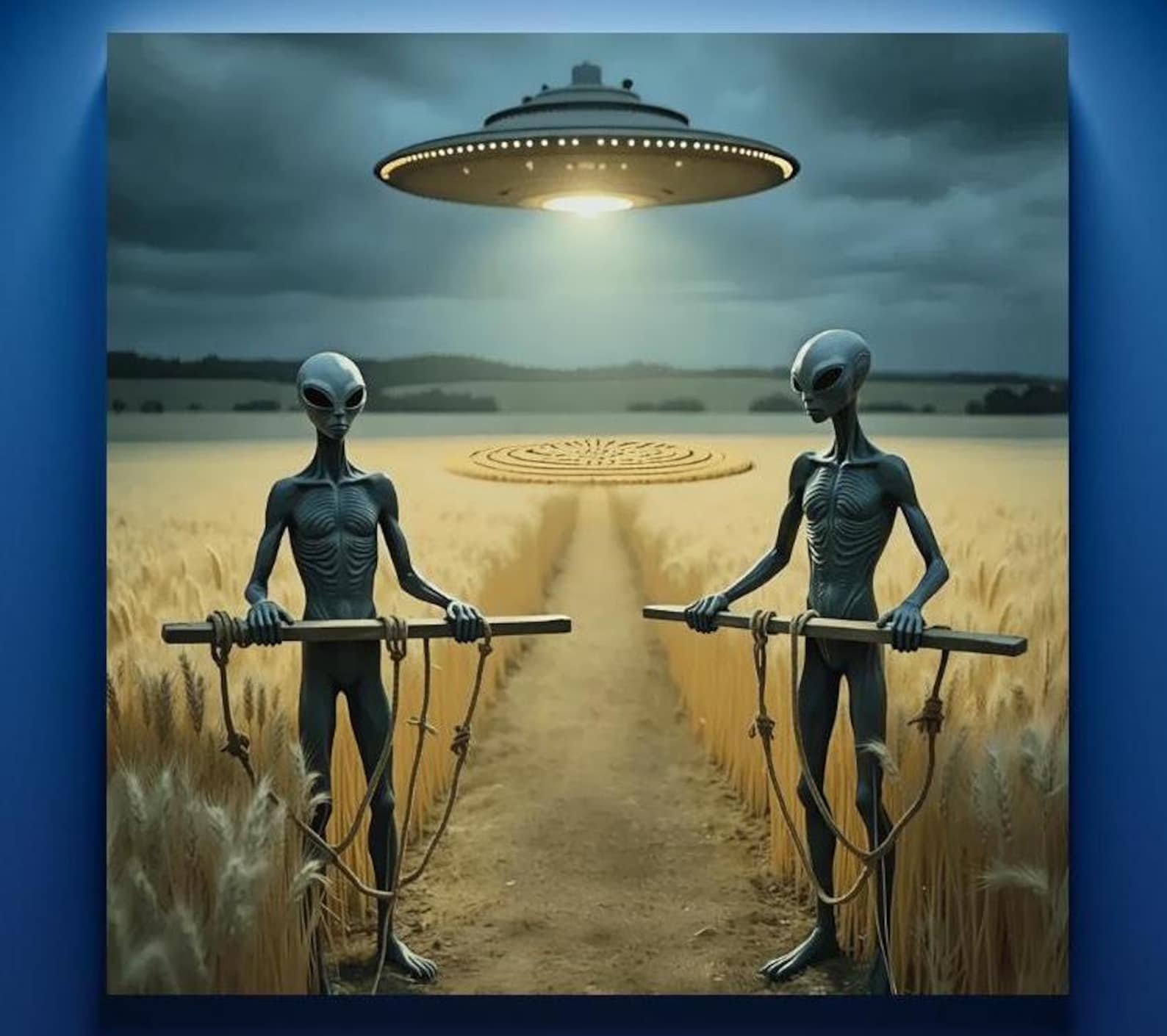 Aliens Make Crop Circles 'the Proof' Wall Art Fun Crop Circle Hoaxers ...