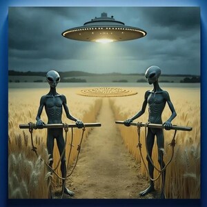 Aliens Make Crop Circles 'the Proof' Wall Art Fun Crop Circle Hoaxers ...