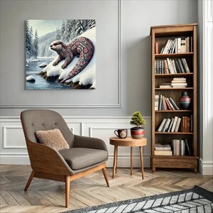 Haida First Nation Otter Wall Art Abstract Coast Salish Pacific ...