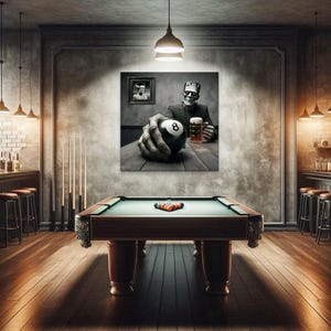 Frankenstein Beer 8 Ball Wall Art Moody Monsters Dark Academia ...
