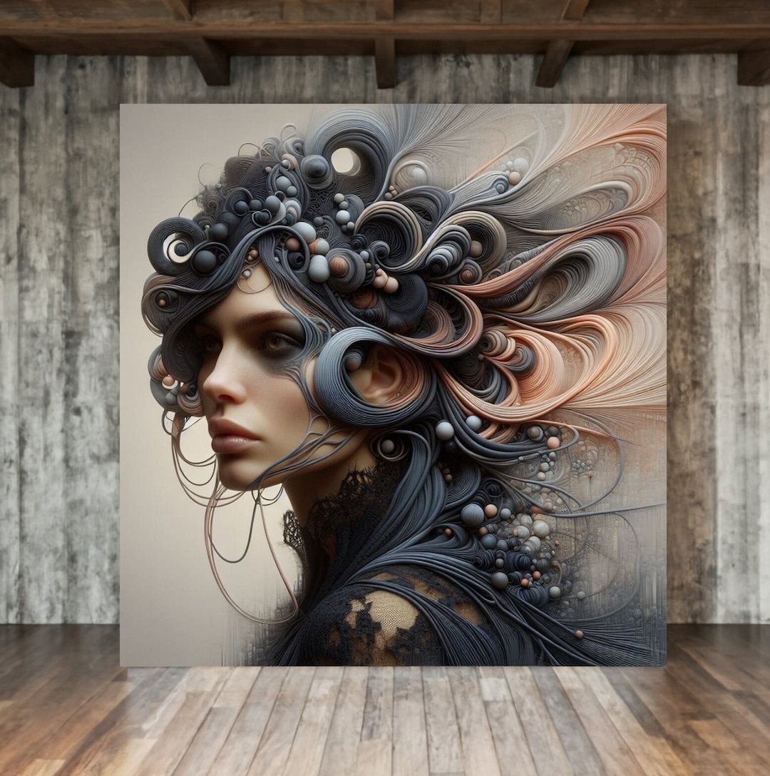 Goth Wall Art Black Lace Dark Academia Goth Fine Art Gift Canvas Print ...