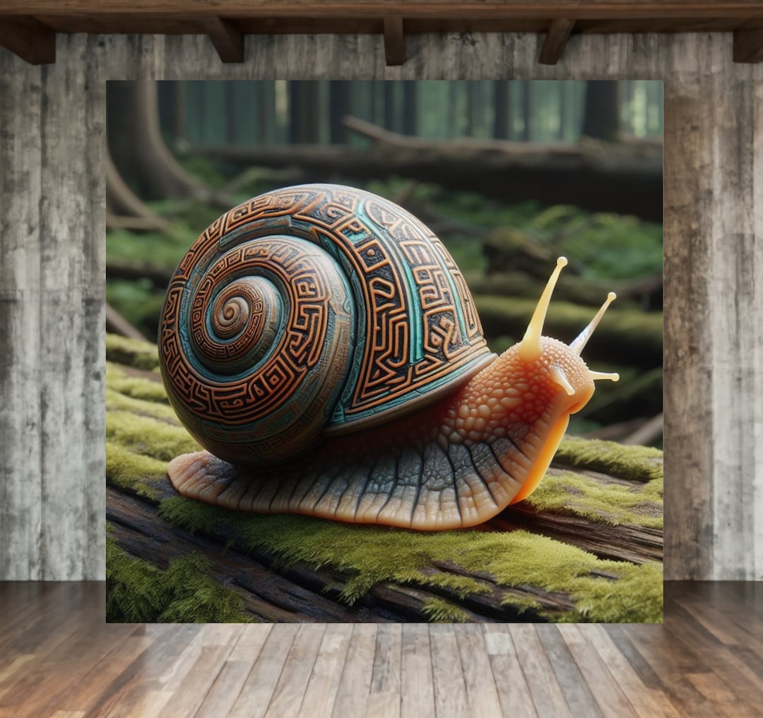 Snail Wall Art Cottagecore Muted Colors Land Snail Abstract Snail Art ...