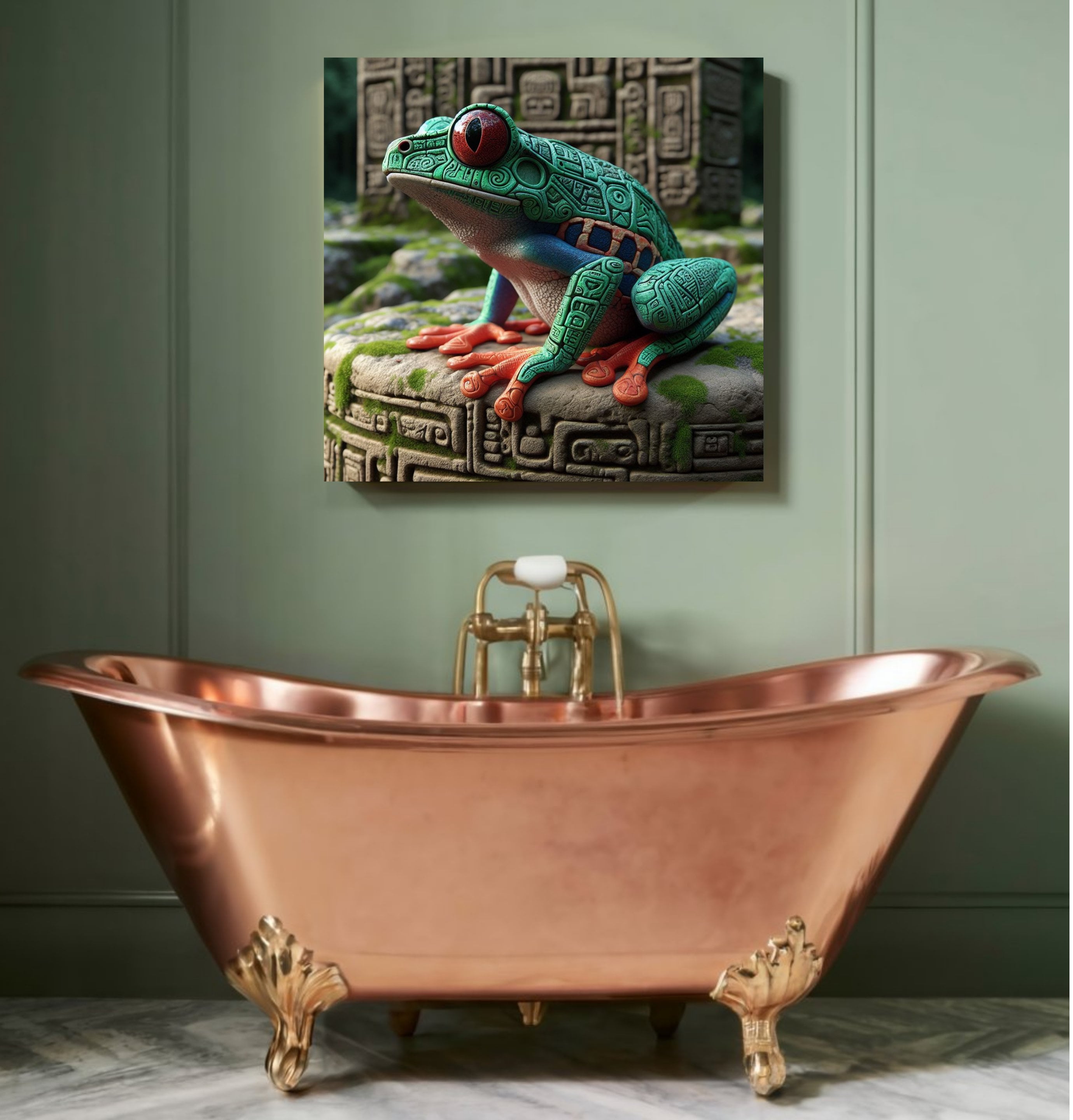 Tree Frog Wall Art Cottagecore Rain Forest Tree Frog Abstract Art Tree ...