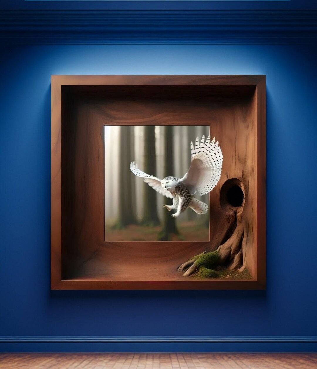 Snowy Owl Wall Art 3D Unique Optical Illusion Birdwatcher Birder ...