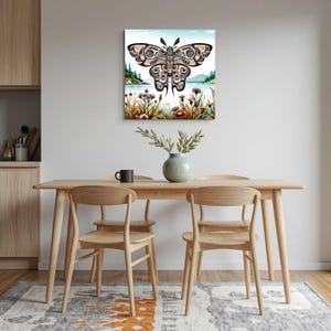 Butterfly Abstract Pacific Northwest Signed Watercolor Render PNW Haida ...