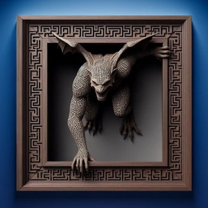 Gargoyle 3D Wall Art Fun Optical Illusion "are Those Cookies?" Canvas ...