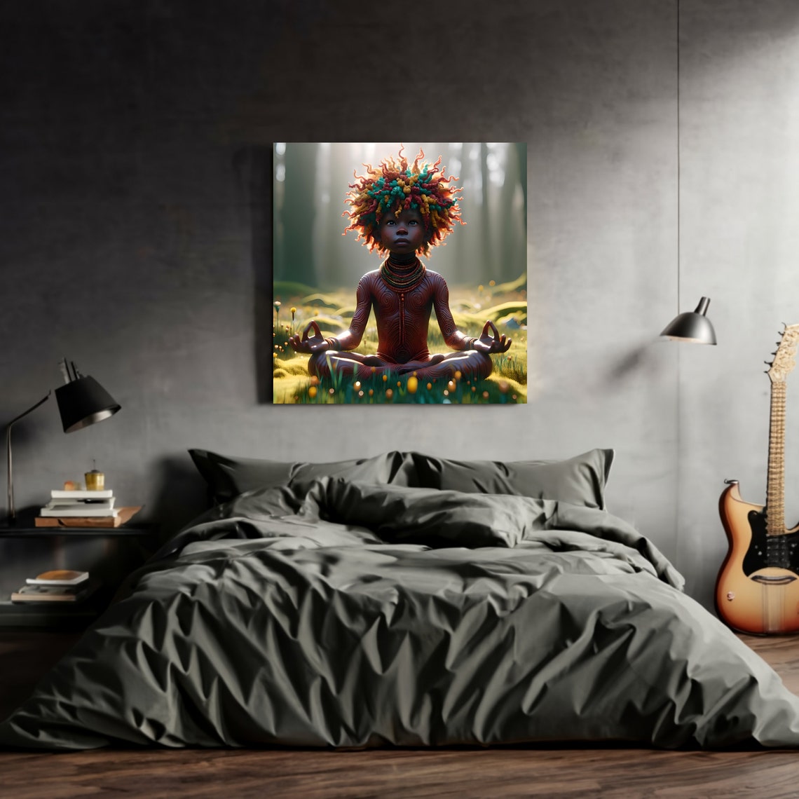Mother Nature Son Gaia Wall Art African American Canvas Wall Art Mother ...