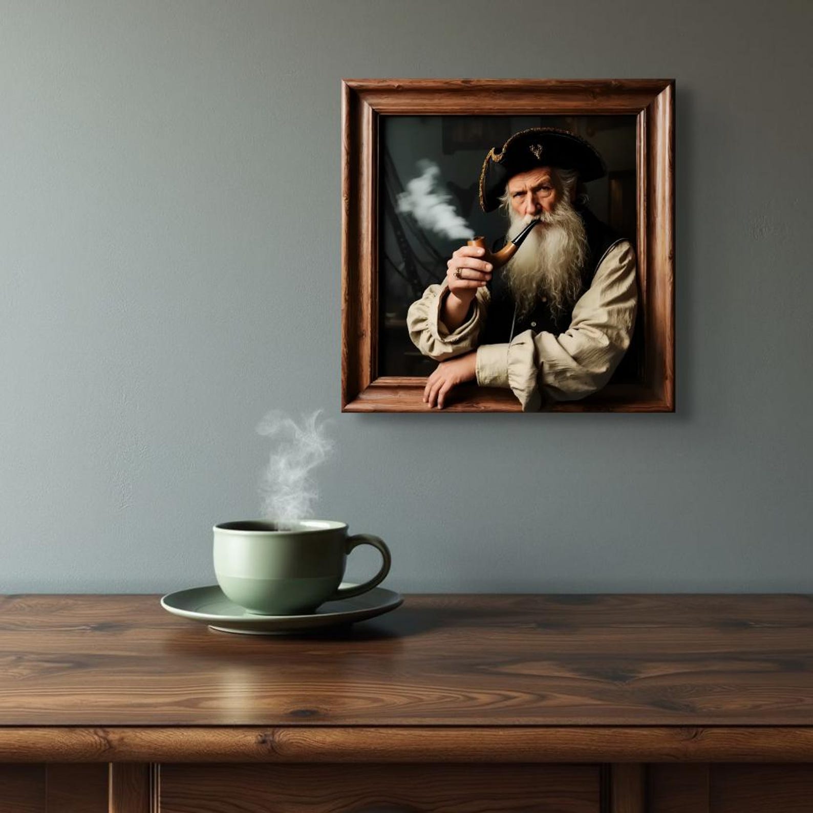 Sea Captain Wall Art 3D Unique Optical Illusion Historical Antique ...