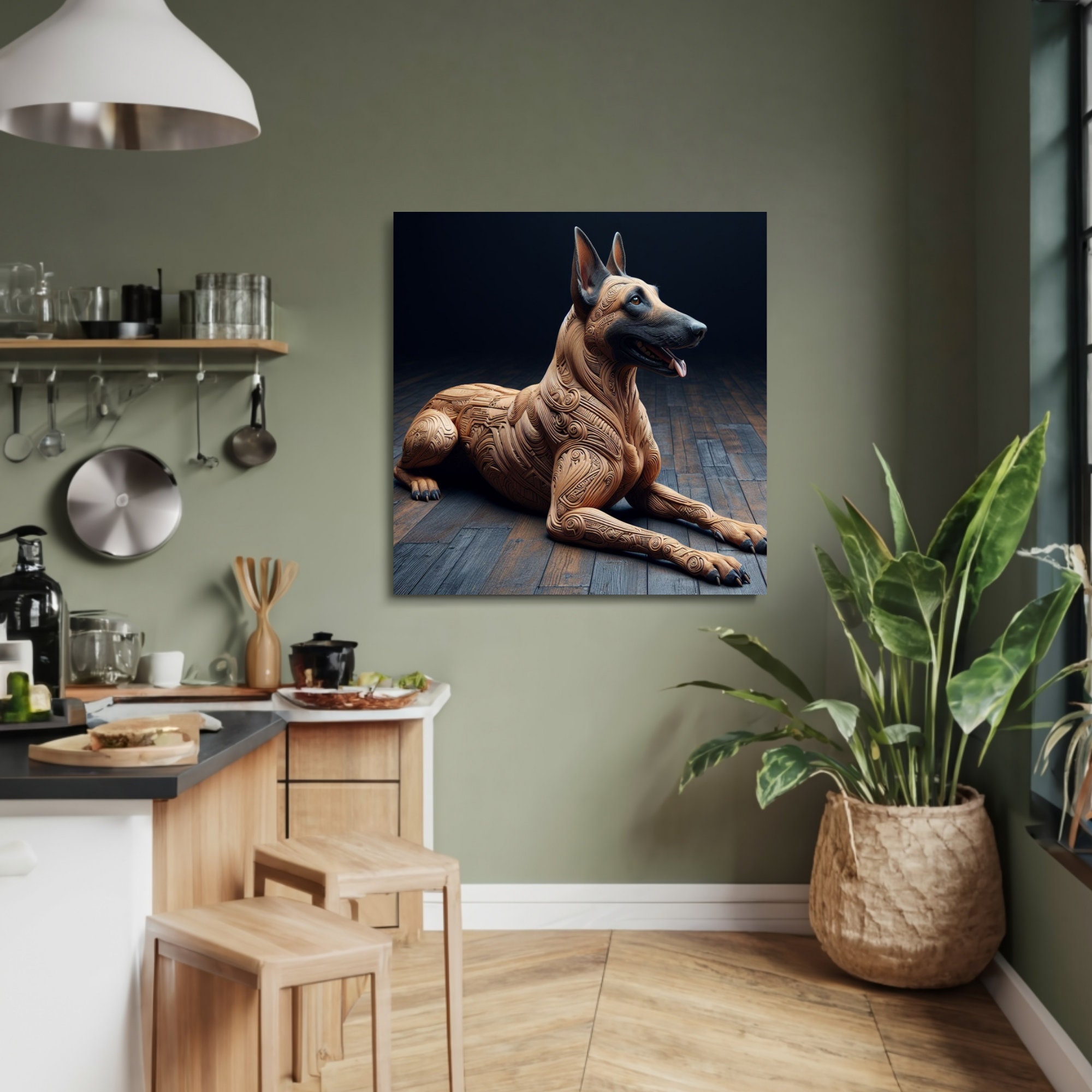Belgian Malinois Cottagecore Wall Art Canvas Belgian Lover - Etsy