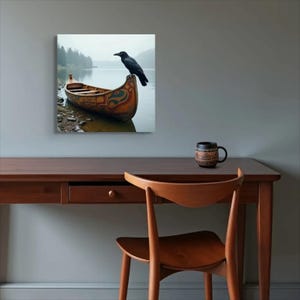 Haida First Nations Black Raven Wall Art Raven Coast Salish Pacific ...