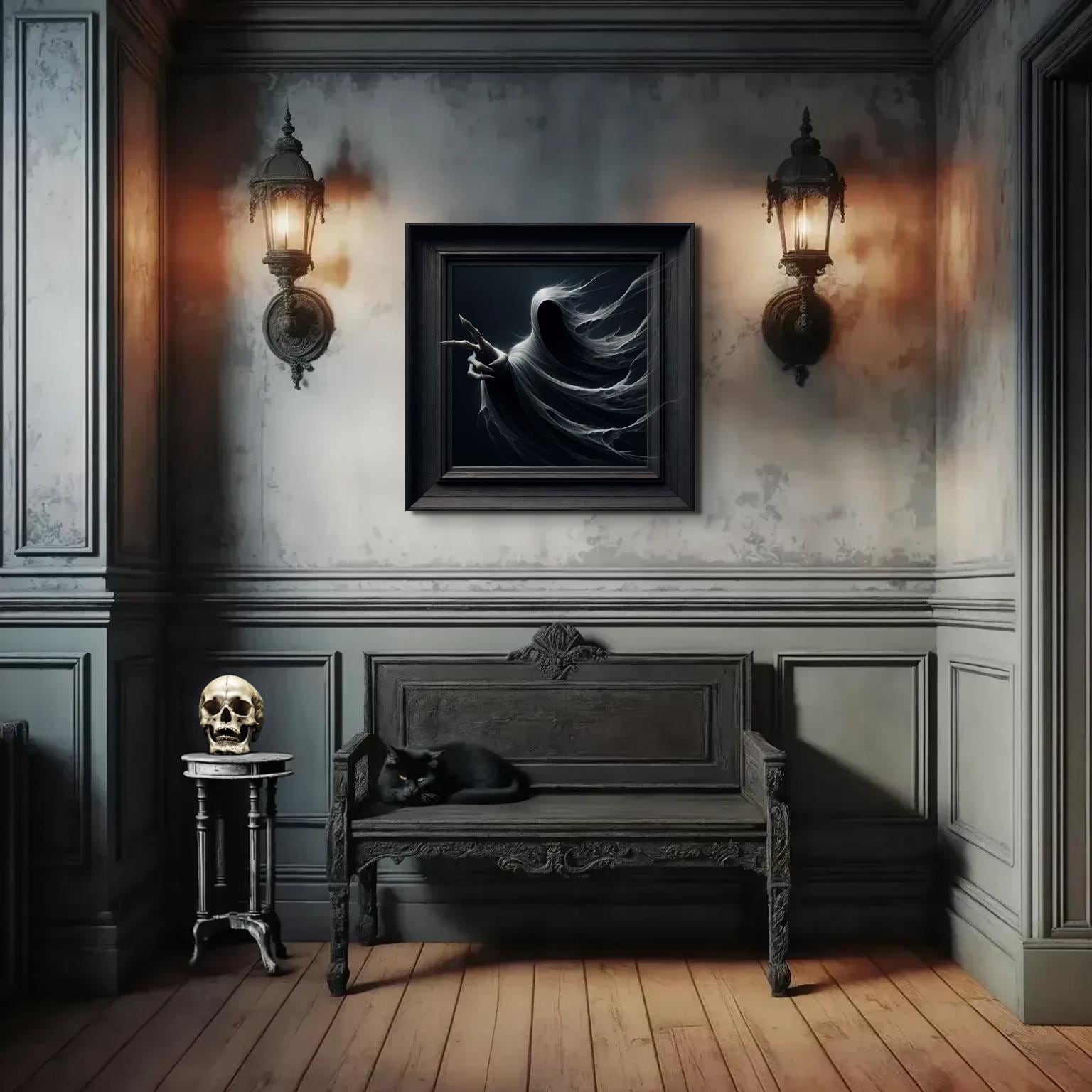 Peaceful Ghost Wall Art 3D Unique Optical Illusion Dark Academia ...