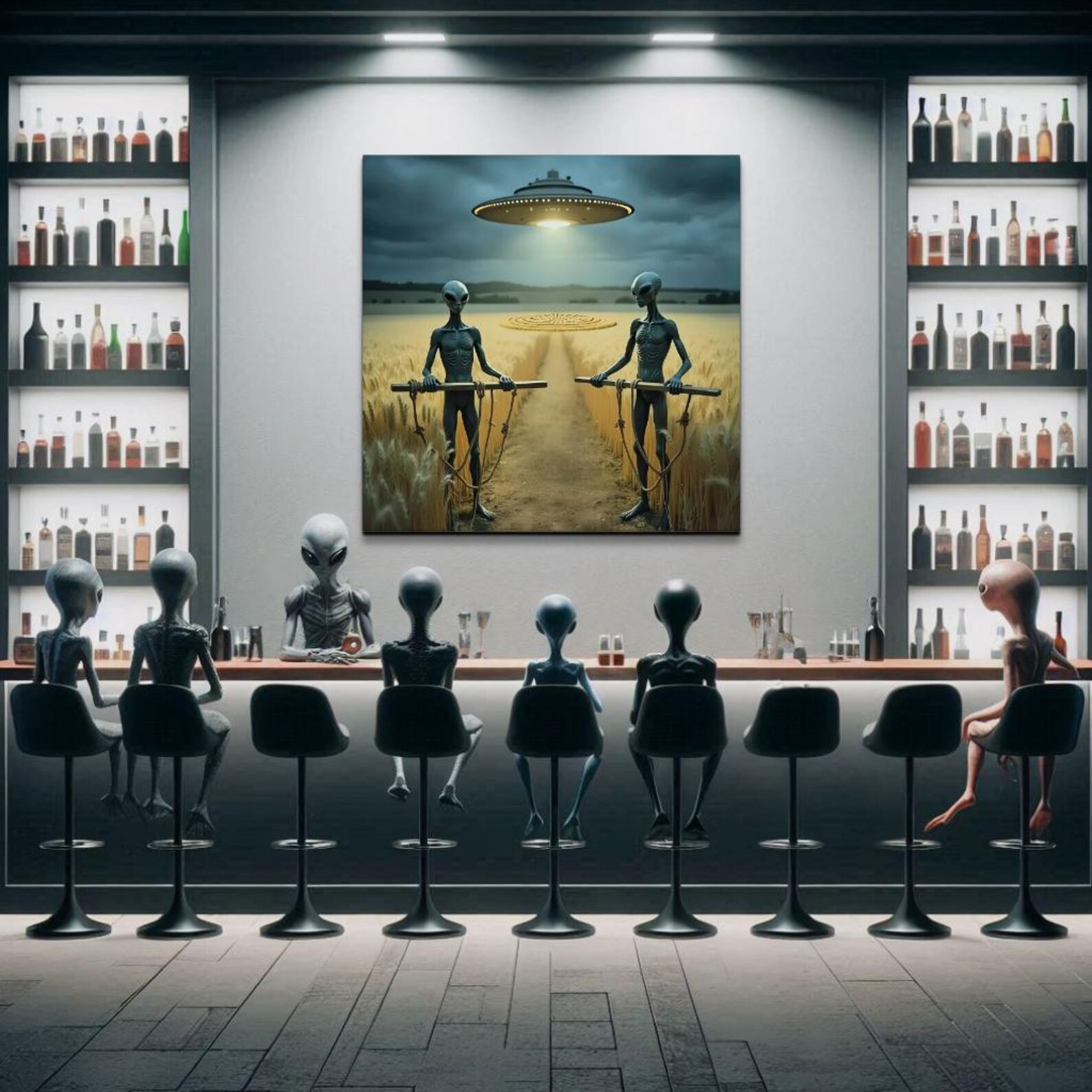Aliens Make Crop Circles 'the Proof' Wall Art Fun Crop Circle Hoaxers ...