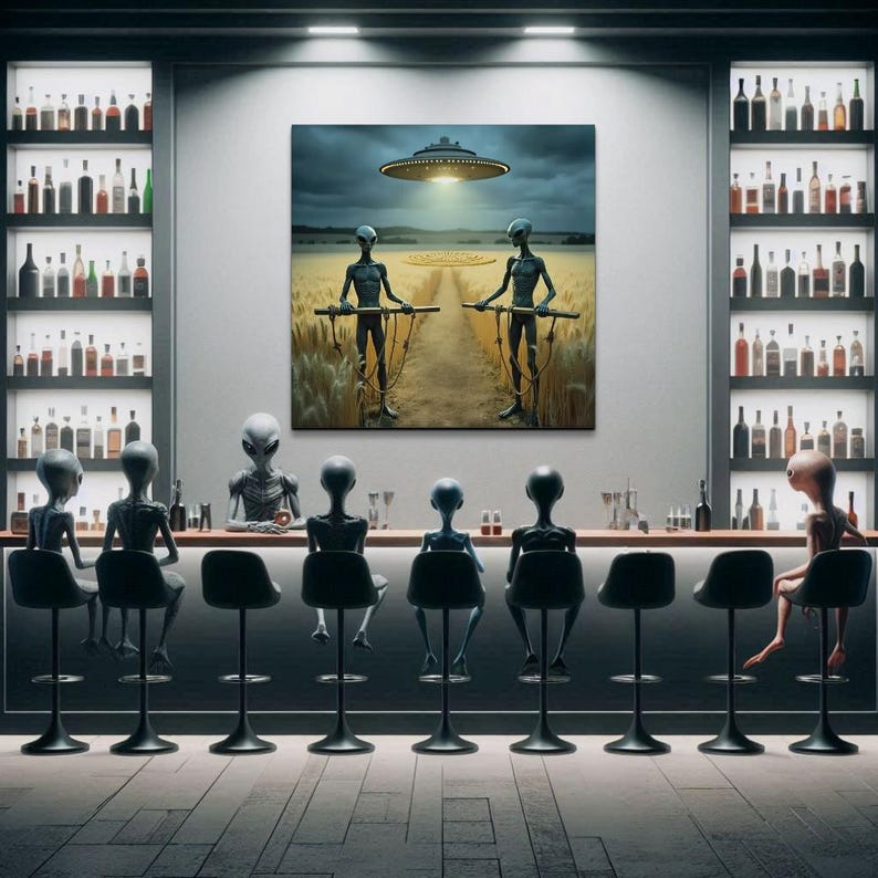 Aliens Make Crop Circles 'the Proof' Wall Art Fun Crop Circle Hoaxers ...
