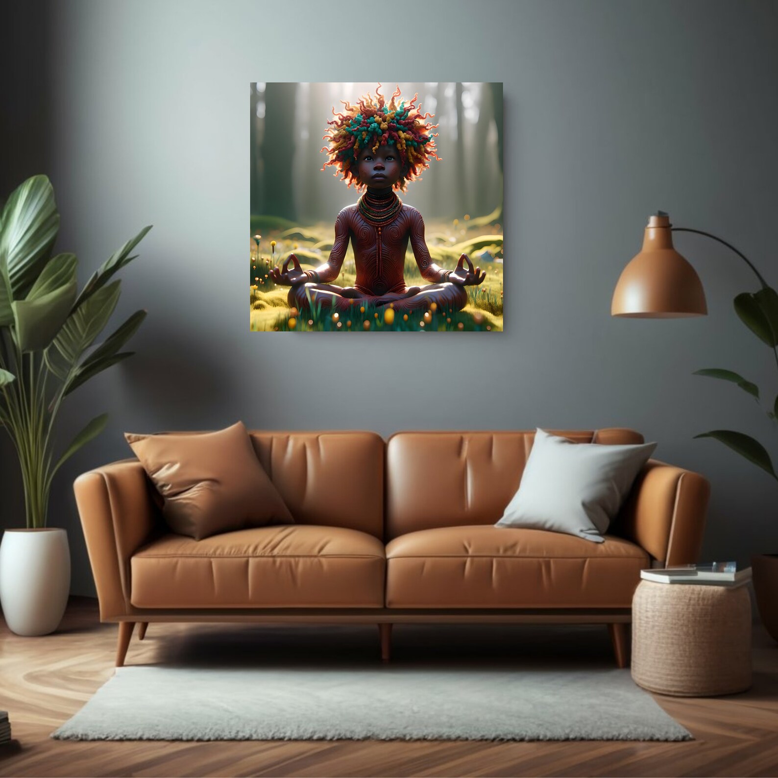 Mother Nature Son Gaia Wall Art African American Canvas Wall Art Mother ...