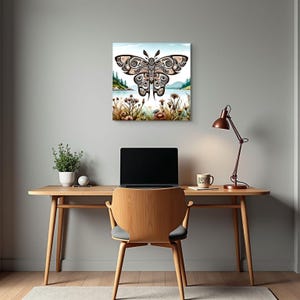 First Nations Butterfly Abstract Pacific Northwest Signed Watercolor ...
