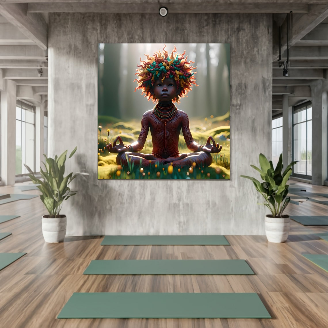Mother Nature Son Gaia Wall Art African American Canvas Wall Art Mother ...