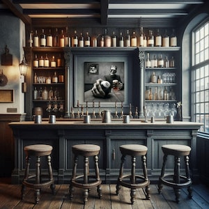 Frankenstein Beer 8 Ball Wall Art Moody Monsters Dark Academia ...