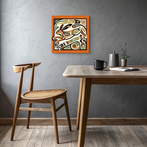 Haida First Nations Rabbit Wall Art Unique Abstract Easter Gift Pacific ...