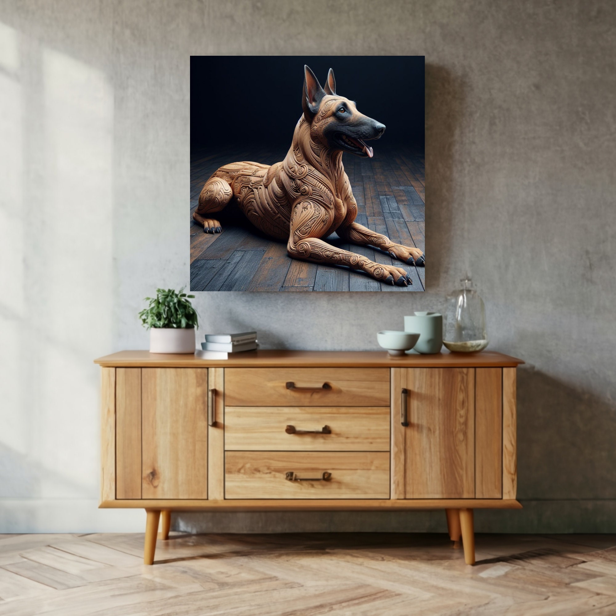 Belgian Malinois Cottagecore Wall Art Canvas Belgian Lover - Etsy