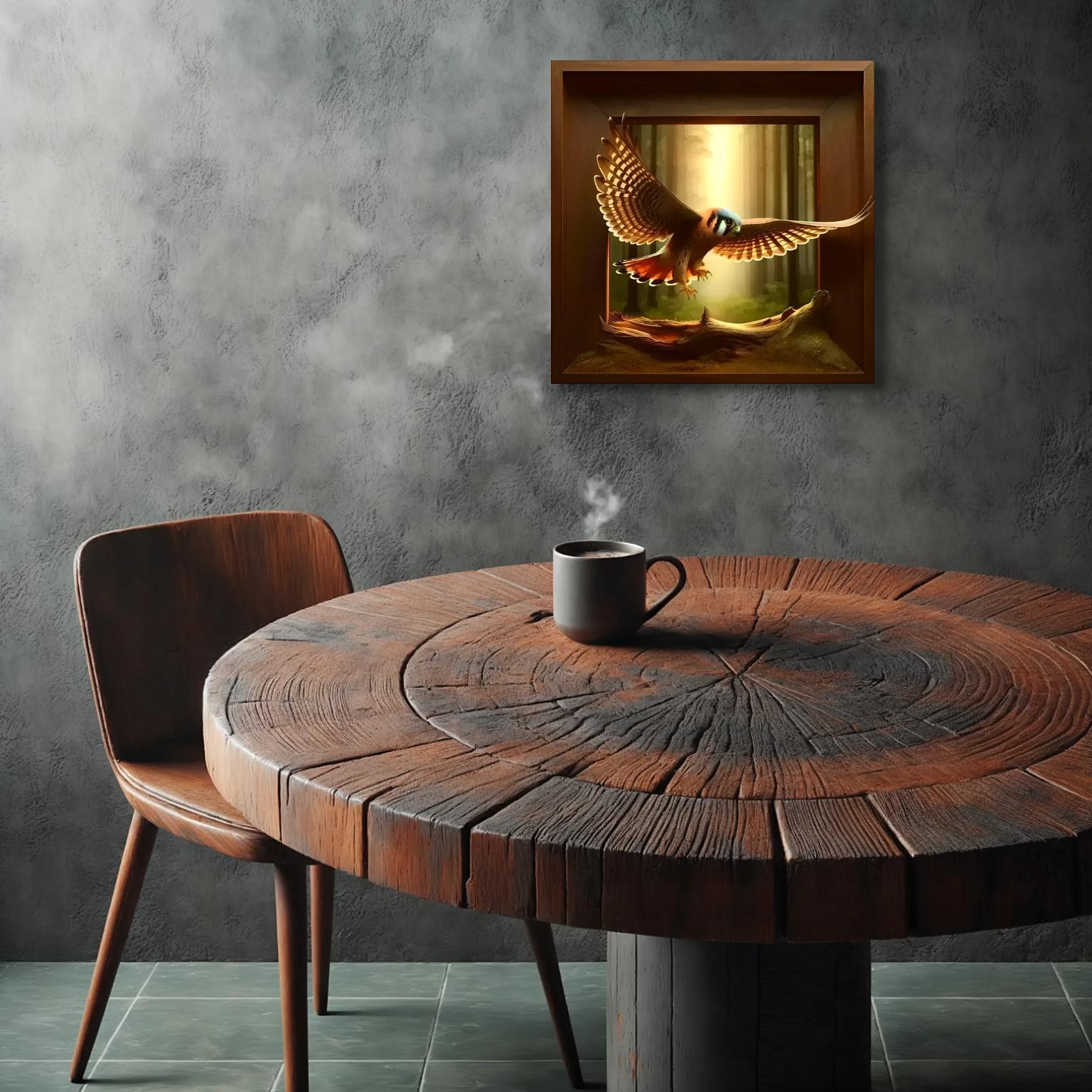 American Kestrel Wall Art 3D Unique Optical Illusion Bird Watcher ...