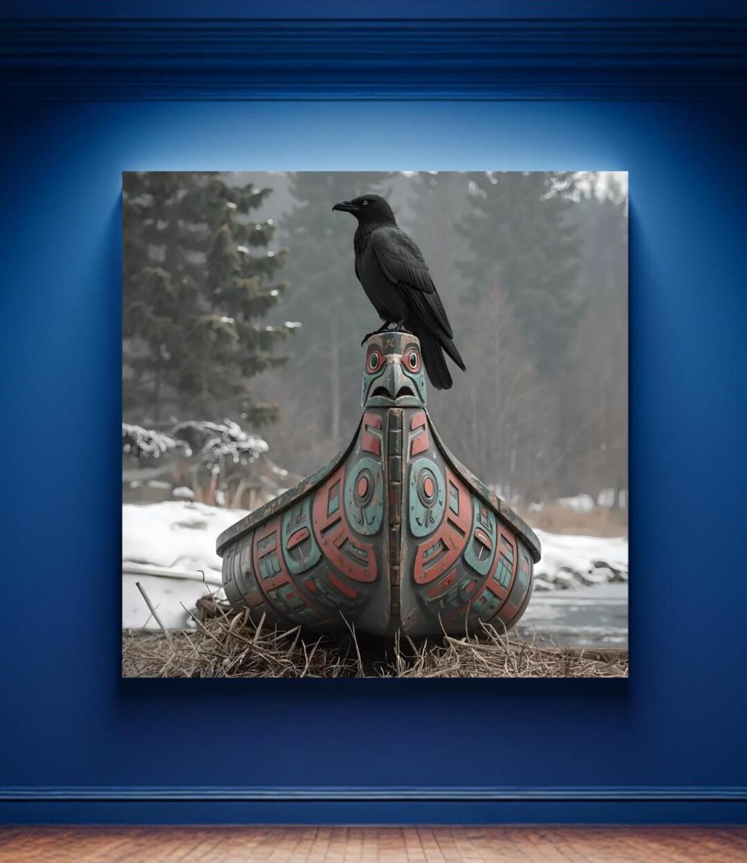 Raven Haida First Nations Wall Art Raven Coast Salish Pacific Northwest ...