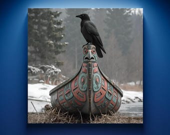 First Nations Raven Steals the Sun Wall Art Haida Salish Creator Raven ...