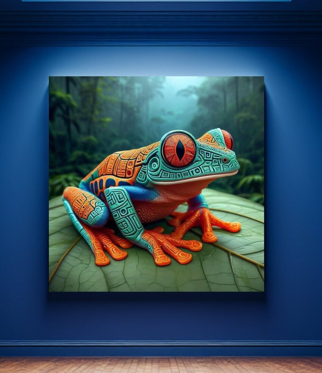 Rain Forest Tree Frog Art Tree Frog Lover Gift Abstract Polymer Clay ...