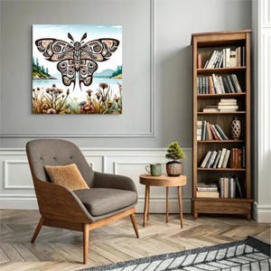 First Nations Butterfly Abstract Pacific Northwest Signed Watercolor ...
