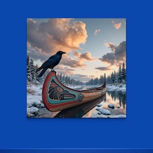 Haida First Nation Black Raven Wall Art Raven Coast Salish Pacific ...