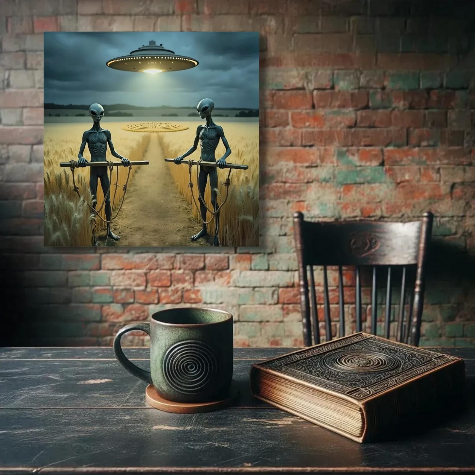 Aliens Make Crop Circles 'the Proof' Wall Art Fun Crop Circle Hoaxers ...