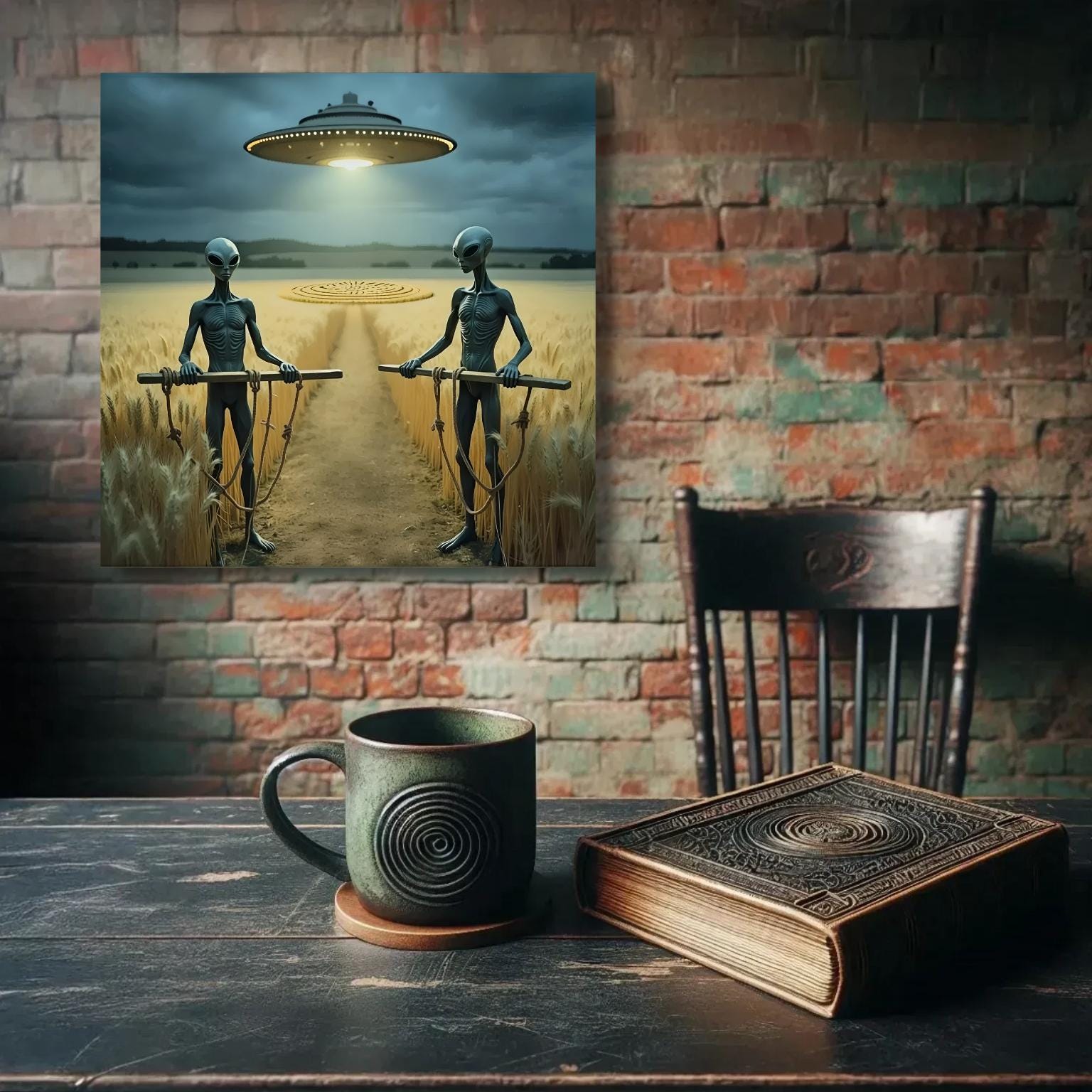 Aliens Make Crop Circles 'the Proof' Wall Art Fun Crop Circle Hoaxers ...