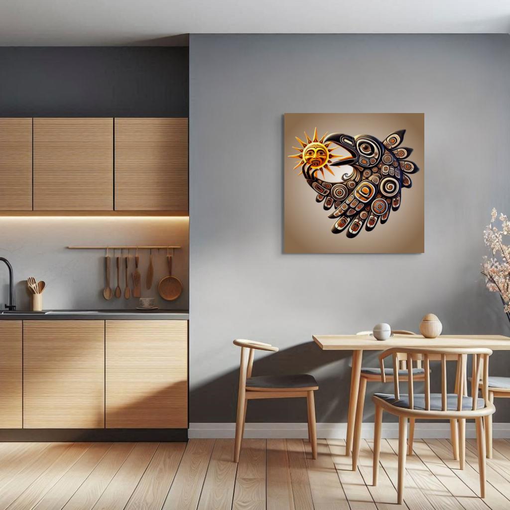 First Nations Raven Steals the Sun Wall Art Haida Salish Creator Raven ...