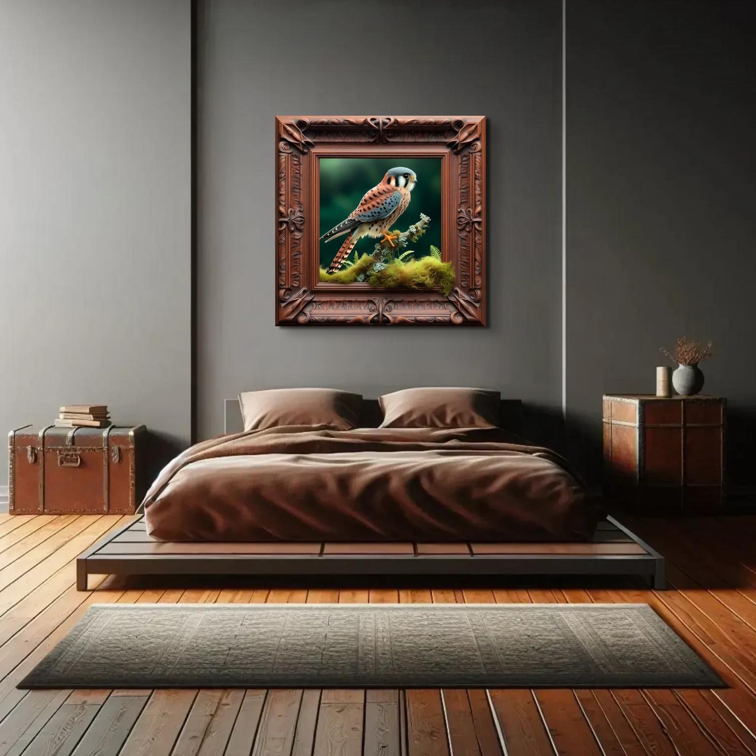 American Kestrel Wall Art 3D Unique Optical Illusion Bird Watcher ...